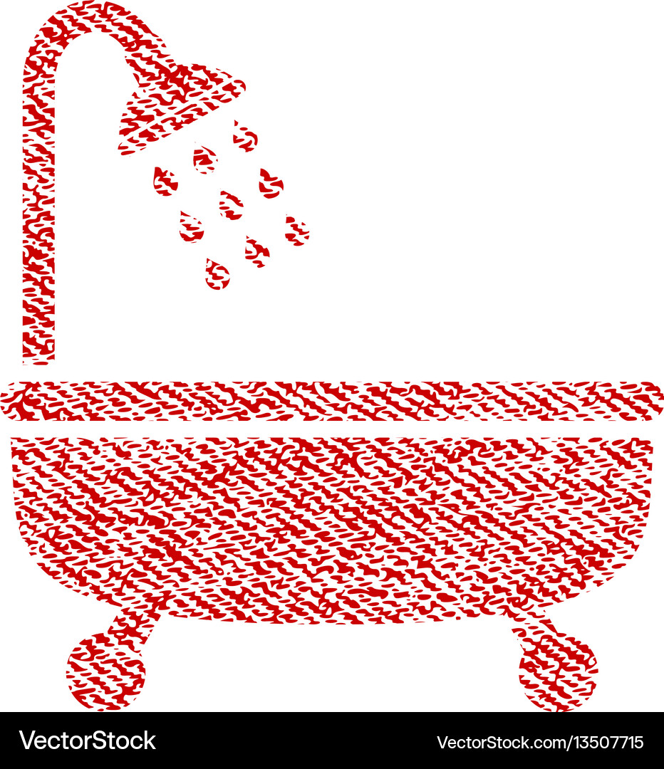 Shower bath fabric textured icon Royalty Free Vector Image