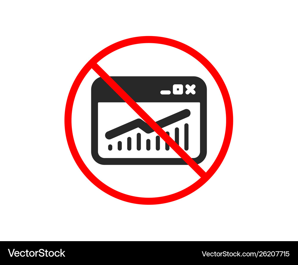 Website traffic icon report chart sign Royalty Free Vector