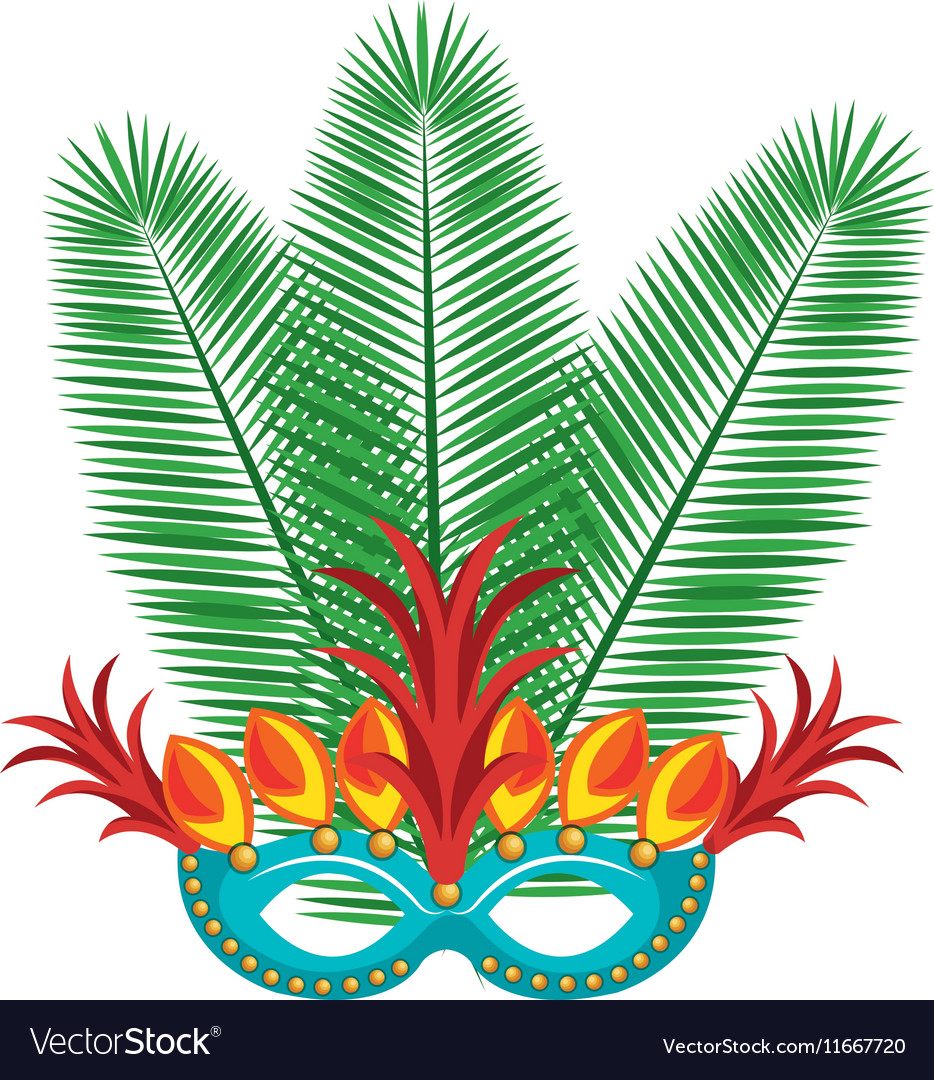 Brazilian carnival mask rio Royalty Free Vector Image Brazilian carnival mask rio Royalty Free Vector Image