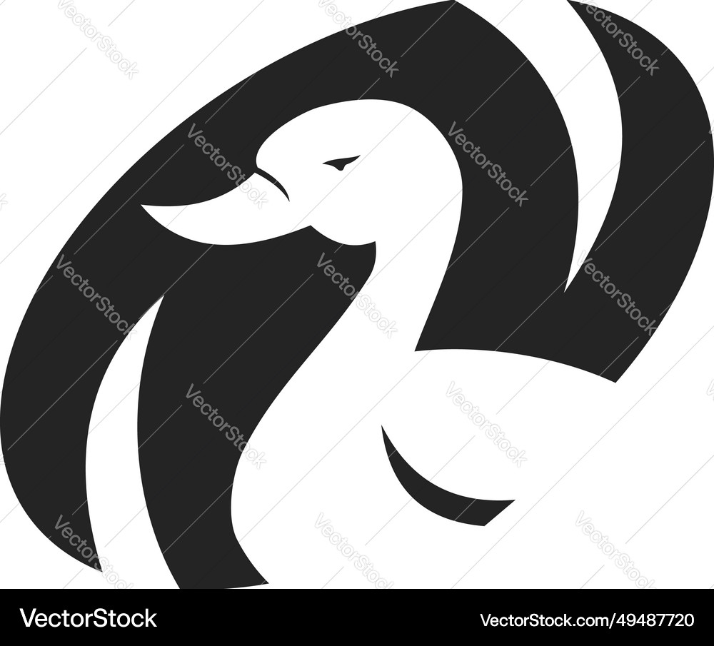 Duck logo template isolated brand identity icon Vector Image