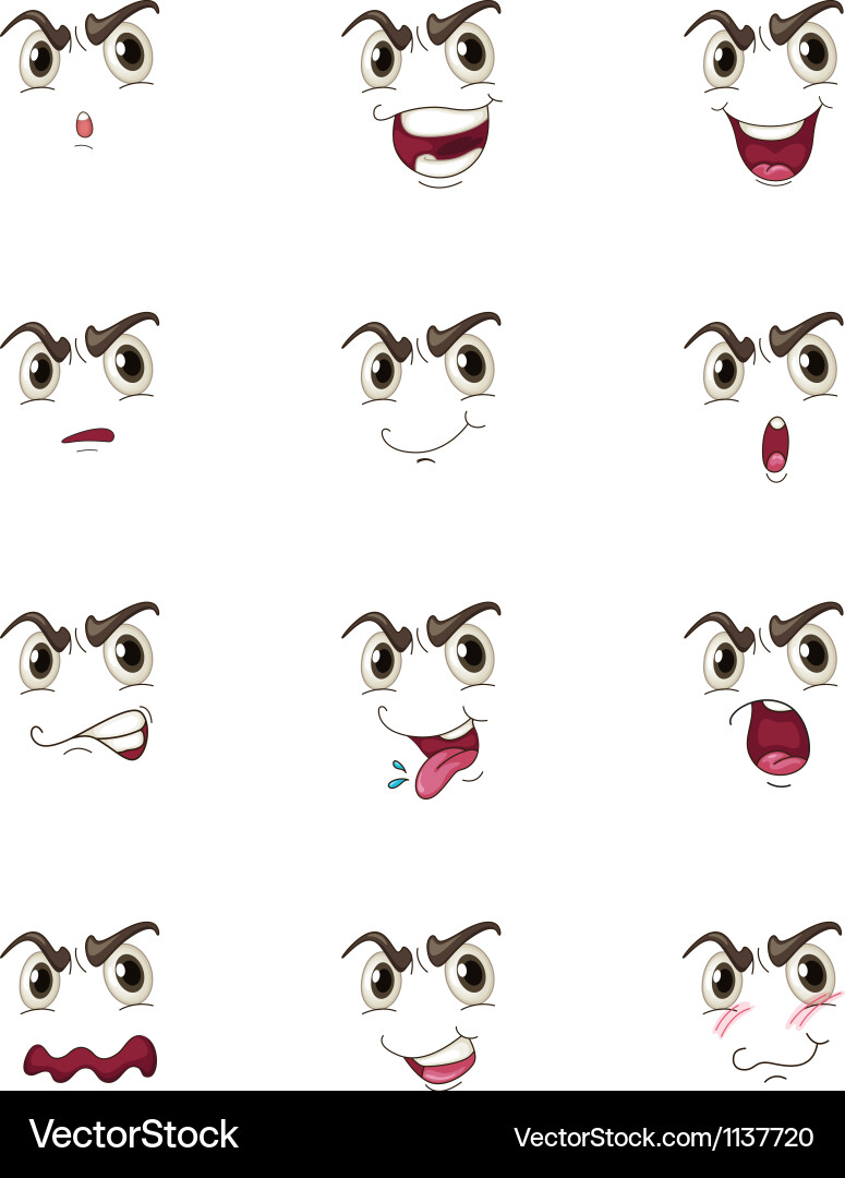 Faces Royalty Free Vector Image - VectorStock