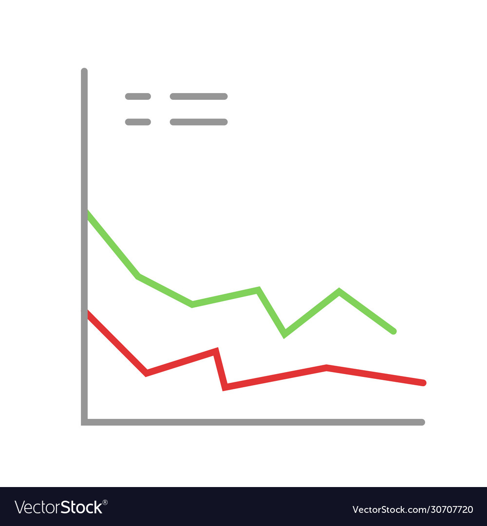 Finance decrease Royalty Free Vector Image - VectorStock