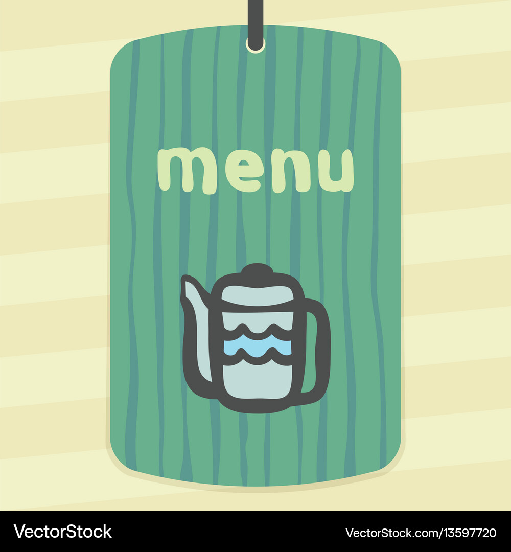 Outline teapot icon modern infographic logo Vector Image