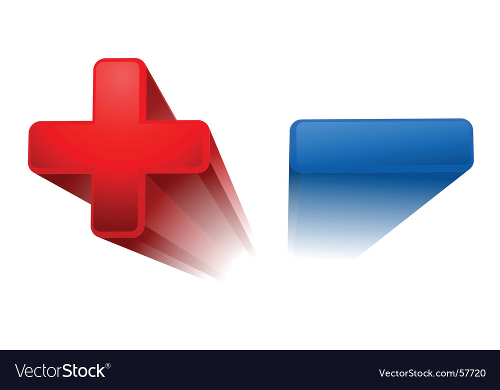 Plus and minus Royalty Free Vector Image - VectorStock
