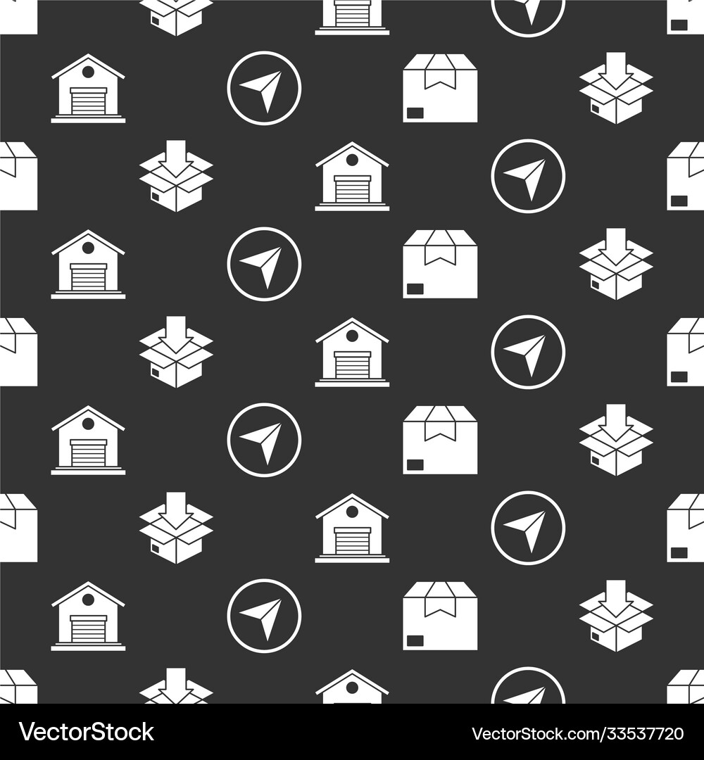 Set carton cardboard box cardboard box Royalty Free Vector