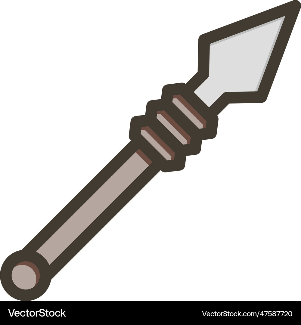 Spear thick line filled colors for personal Vector Image