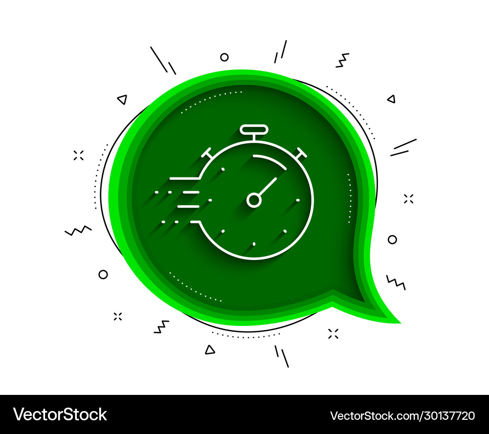 Timer line icon time management sign stopwatch Vector Image