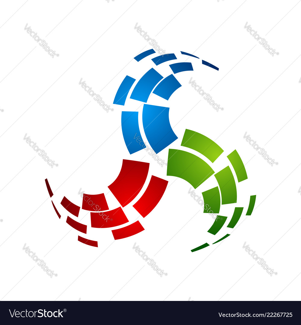 Abstract tech logo design template molecule Vector Image