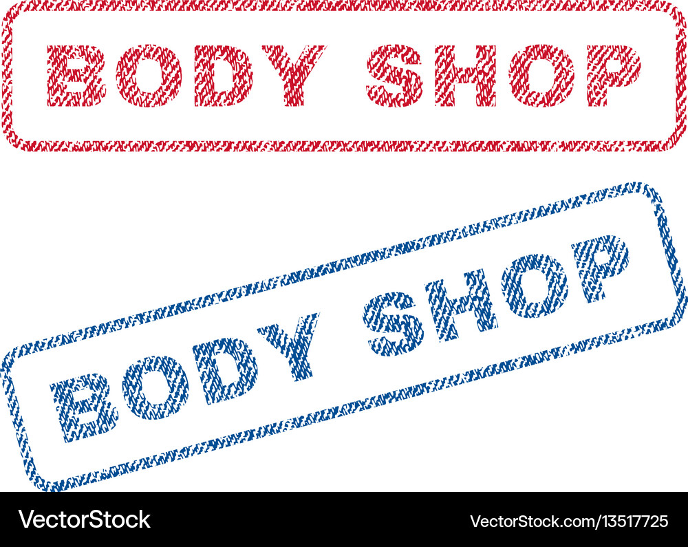 Body shop textile stamps Royalty Free Vector Image