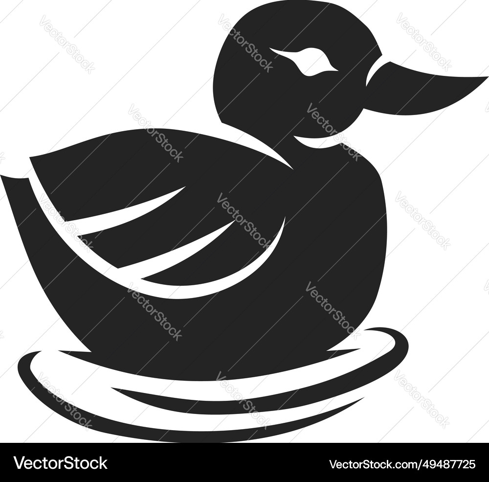 Duck logo template isolated brand identity icon Vector Image