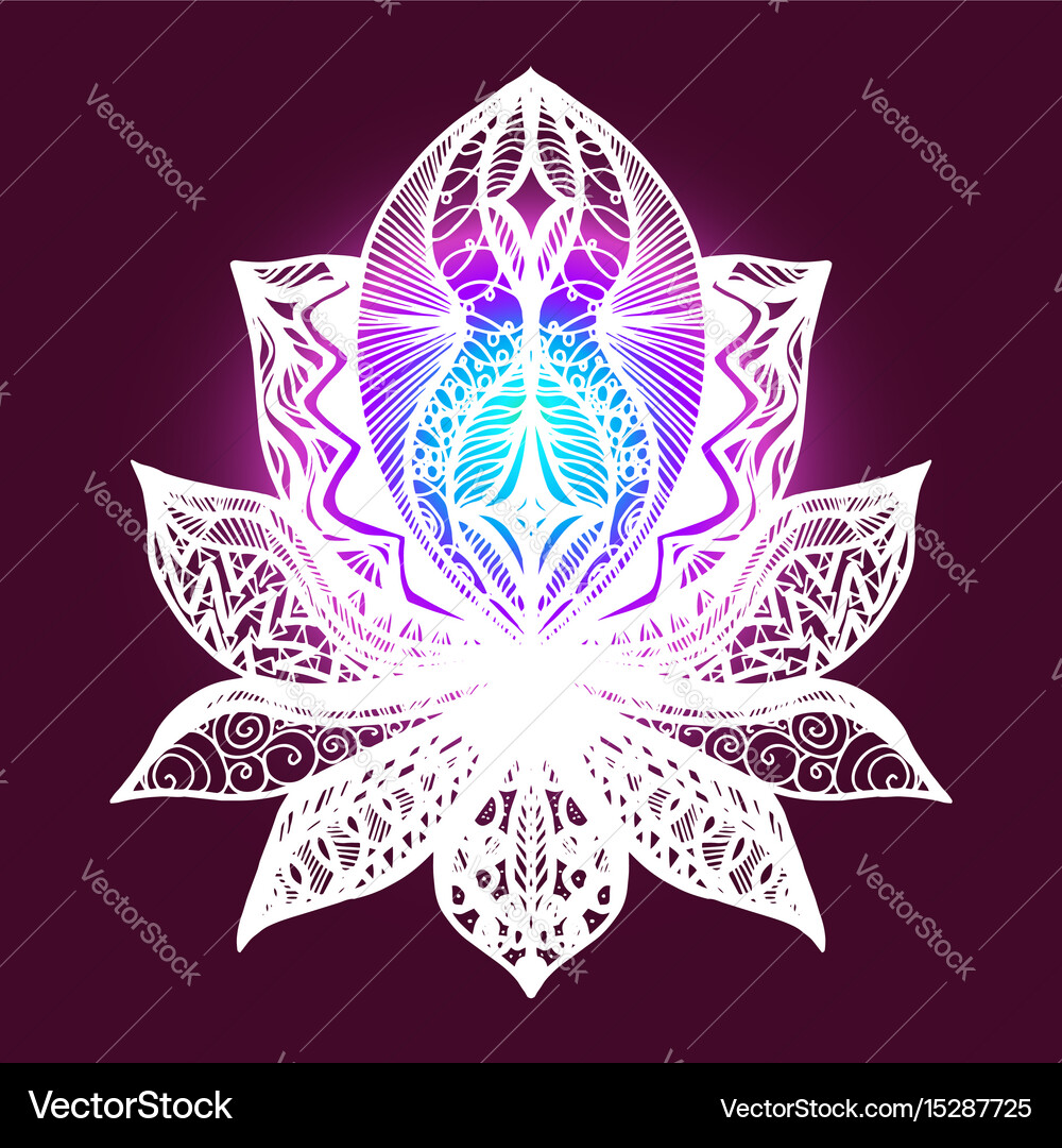 Flower lotus tattoo Royalty Free Vector Image - VectorStock