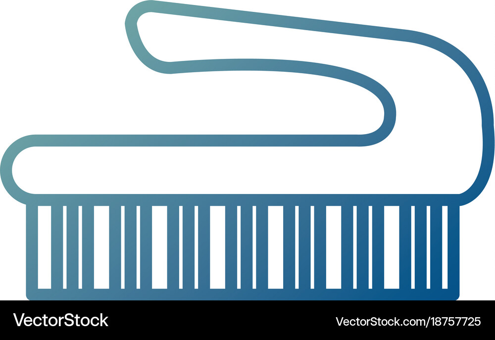 Handle brush cleaning isolated icon Royalty Free Vector