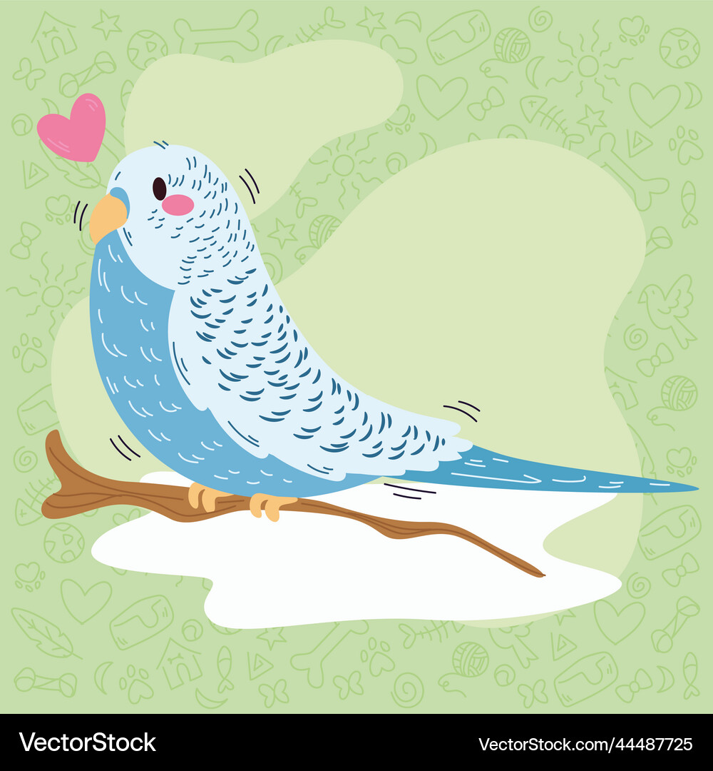 Isolated cute parrot cartoon character Royalty Free Vector