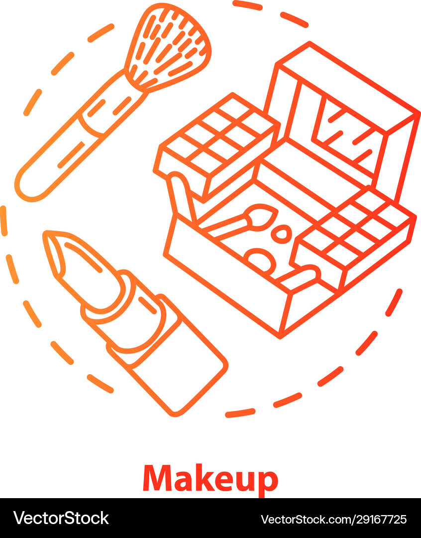 Makeup blue concept icon make up artist kit Vector Image