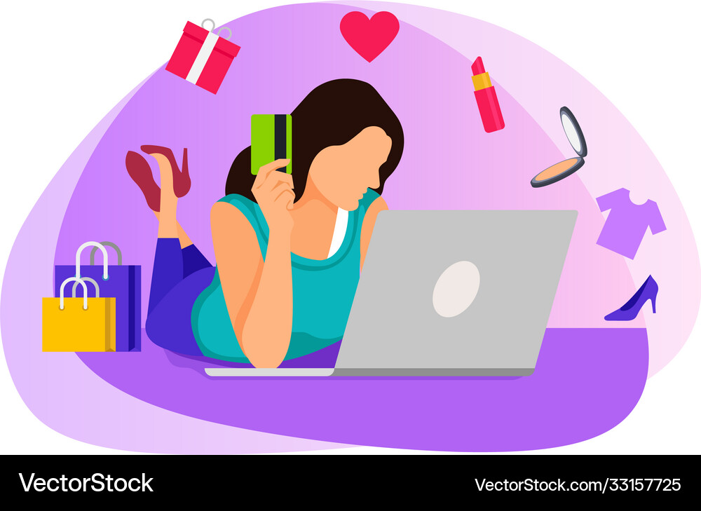 Online shopping Royalty Free Vector Image - VectorStock