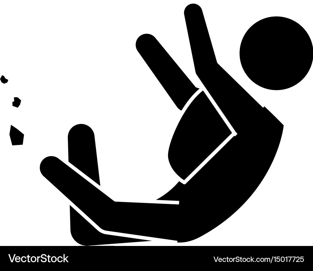 Pictograph man jumping up concept Royalty Free Vector Image