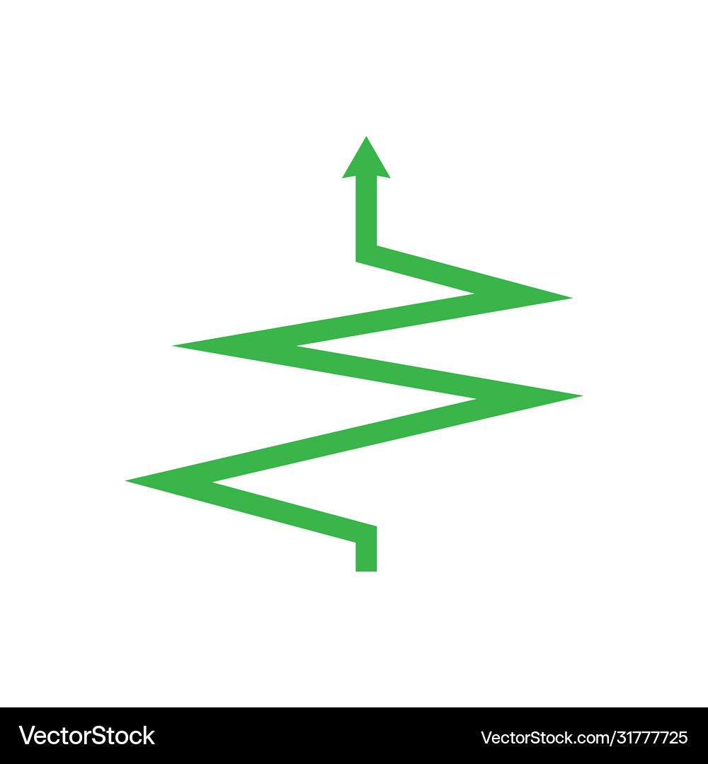 Process to success arrow up symbol Royalty Free Vector Image