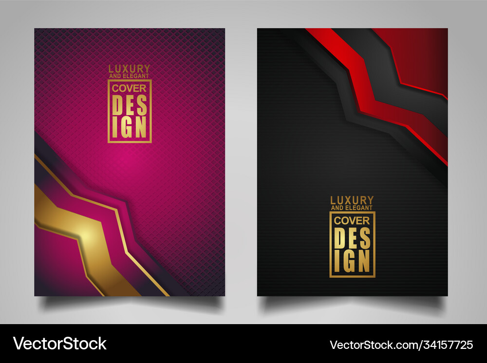 Set cover design template with luxury and elegant Vector Image