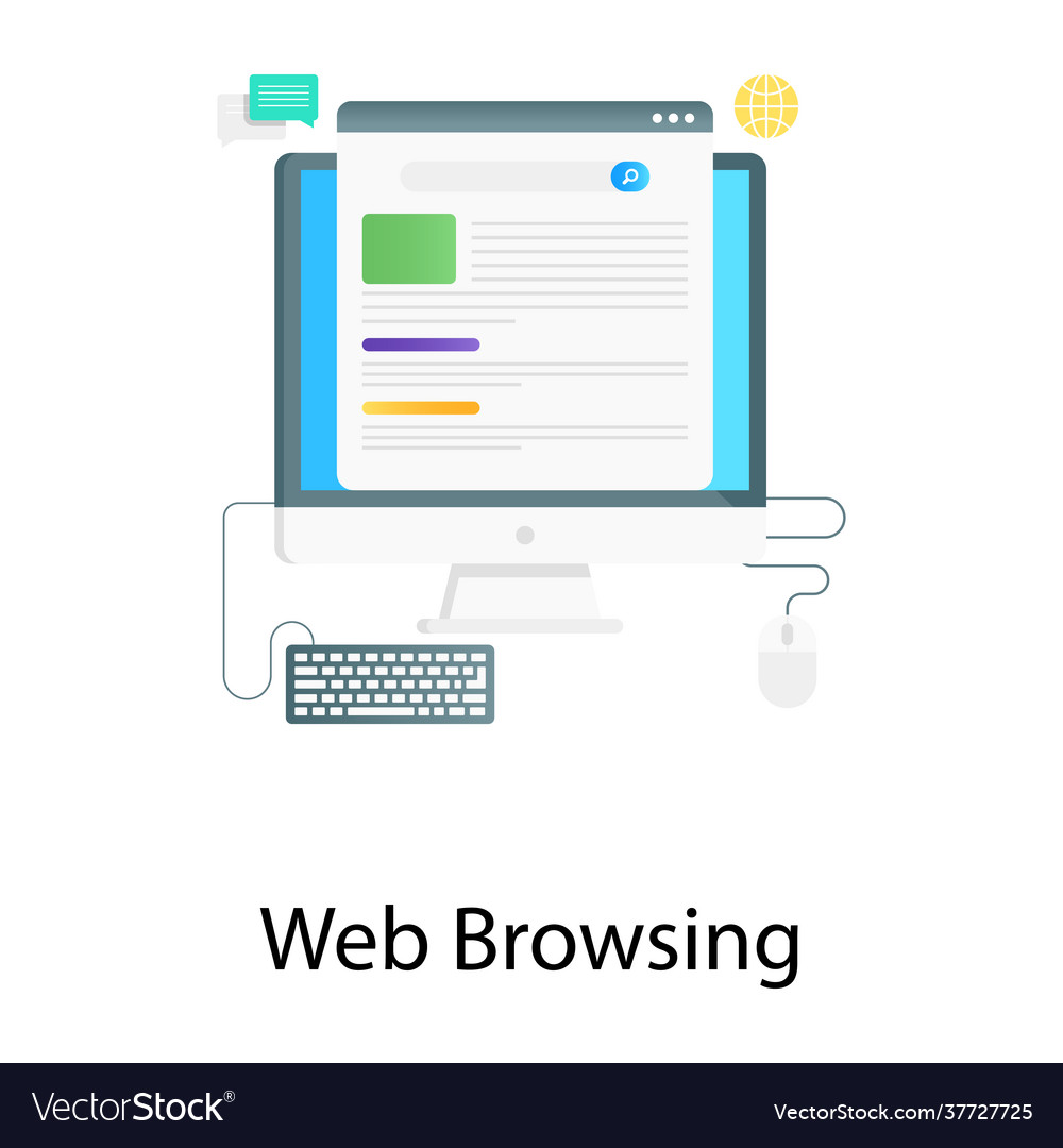 Web browsing Royalty Free Vector Image - VectorStock