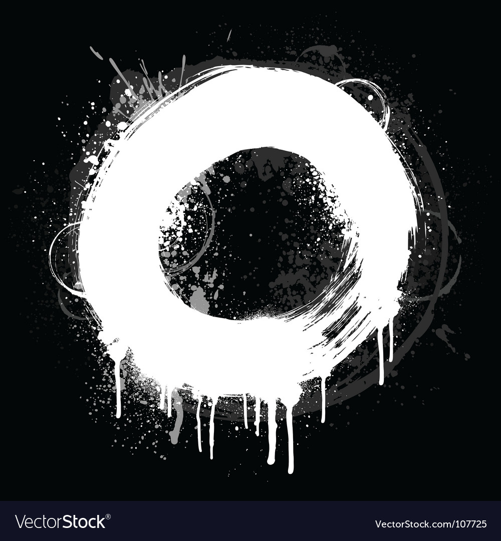 White Grunge Ring Effect Royalty Free Vector Image