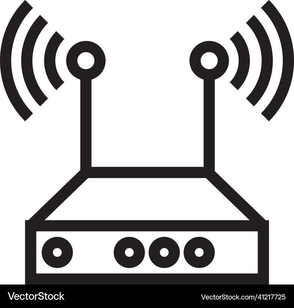 Wireless router icon internet home station Vector Image