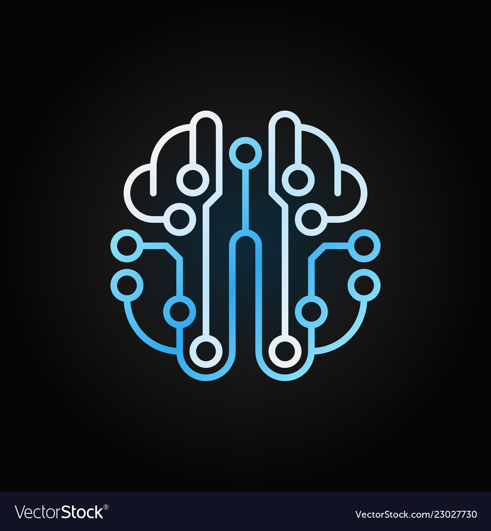 Artificial Intelligence Brain Royalty Free Vector Image