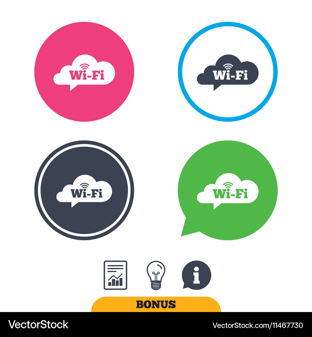 Free wifi sign symbol wireless network Royalty Free Vector