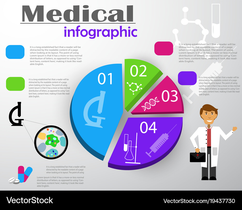 Infographic medical treatment Royalty Free Vector Image