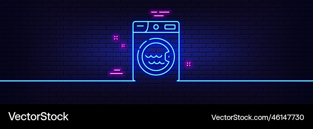 Laundry line icon washing machine sign hotel Vector Image