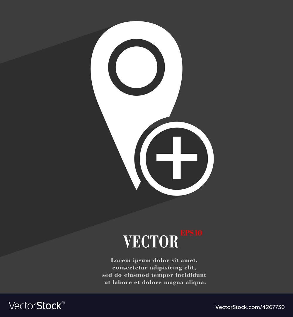 Map pointer icon symbol flat modern web design Vector Image
