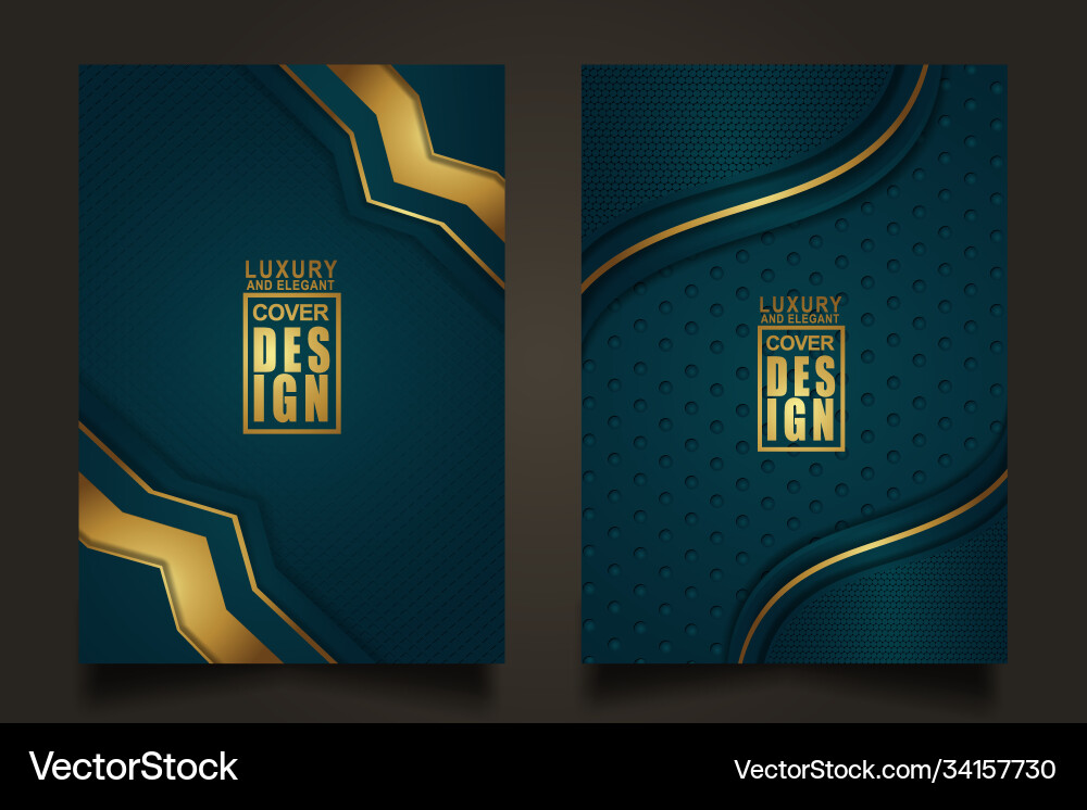 Set cover design template with luxury and elegant Vector Image