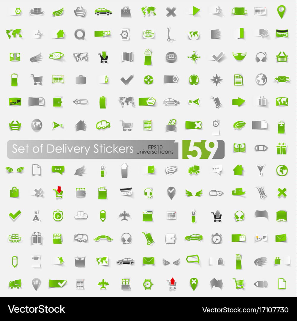 Set of delivery stickers Royalty Free Vector Image