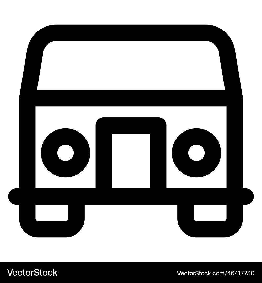 Use of a minibus as transporter Royalty Free Vector Image