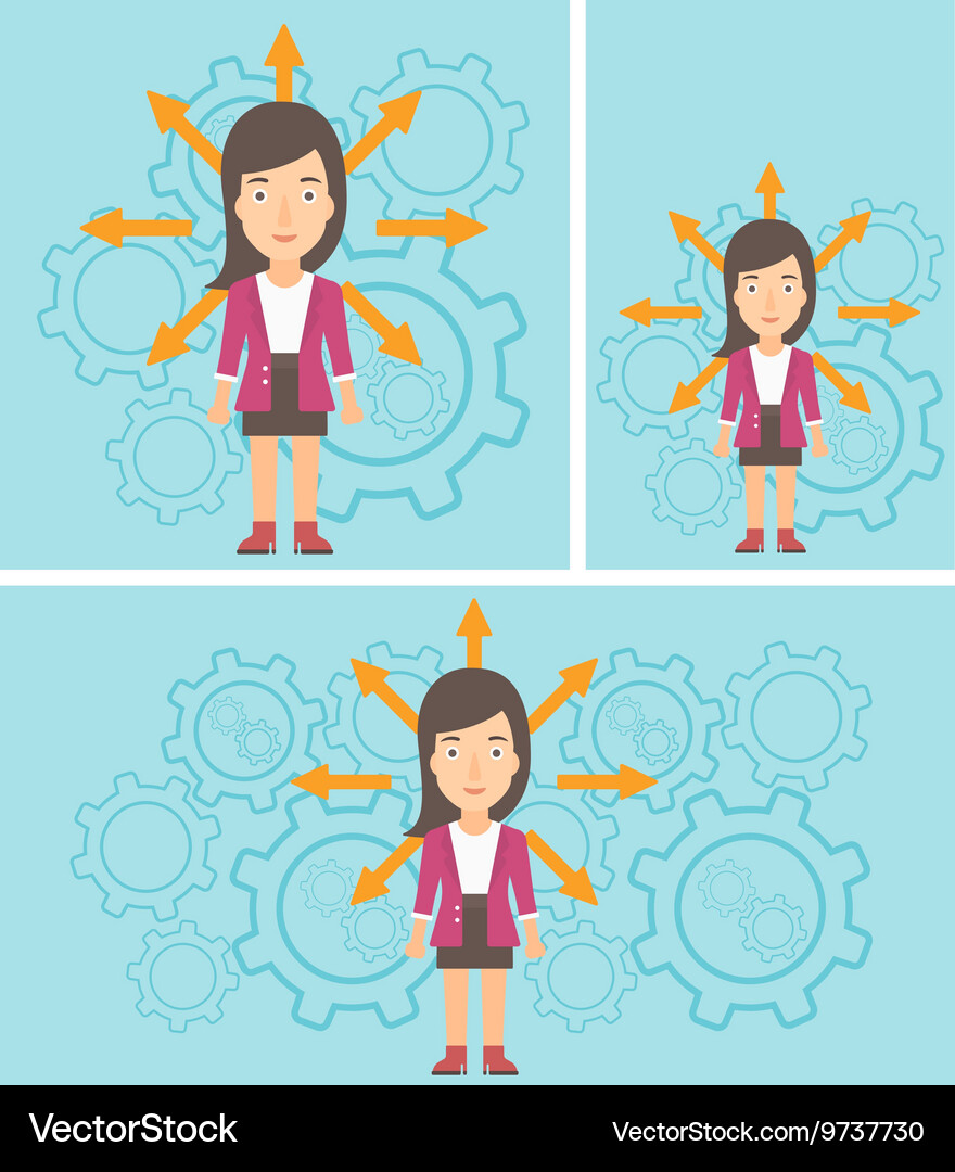 Woman choosing career way Royalty Free Vector Image