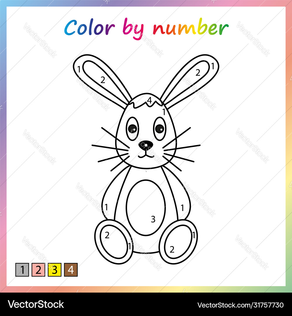 Worksheet for education painting page color Vector Image
