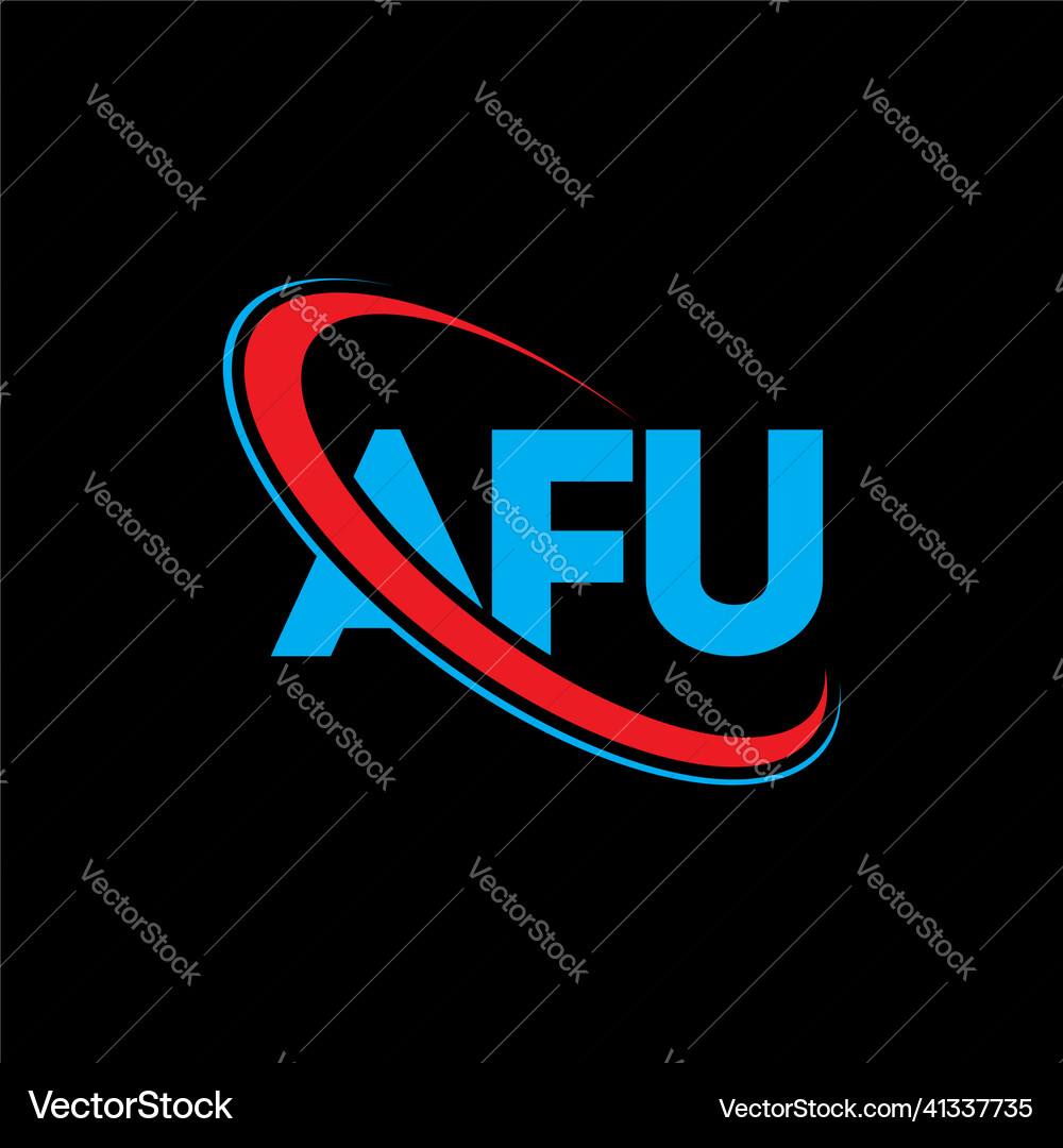 Afu logo letter letter logo design Royalty Free Vector Image