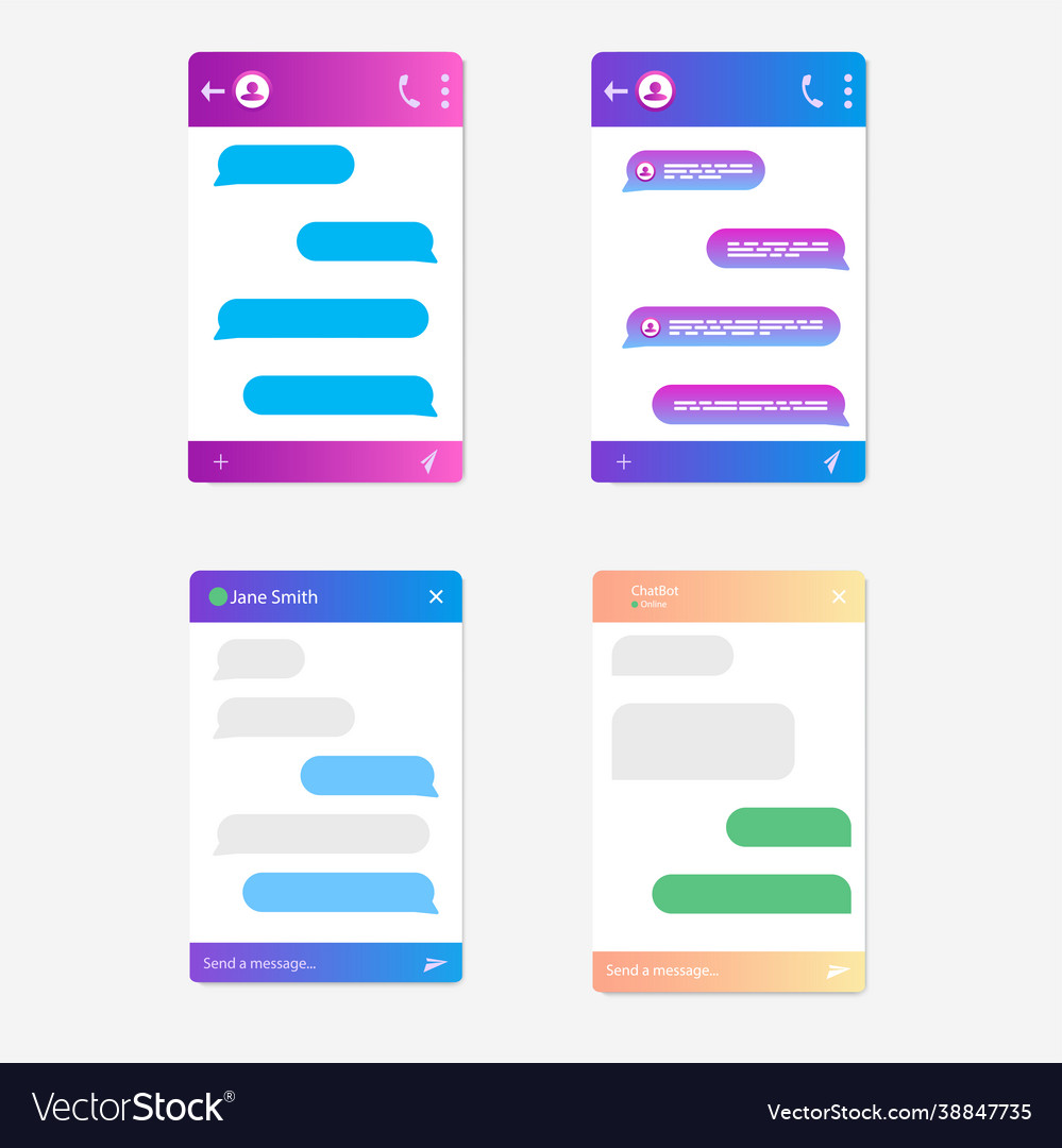 Dialog-enabled interface Royalty Free Vector Image