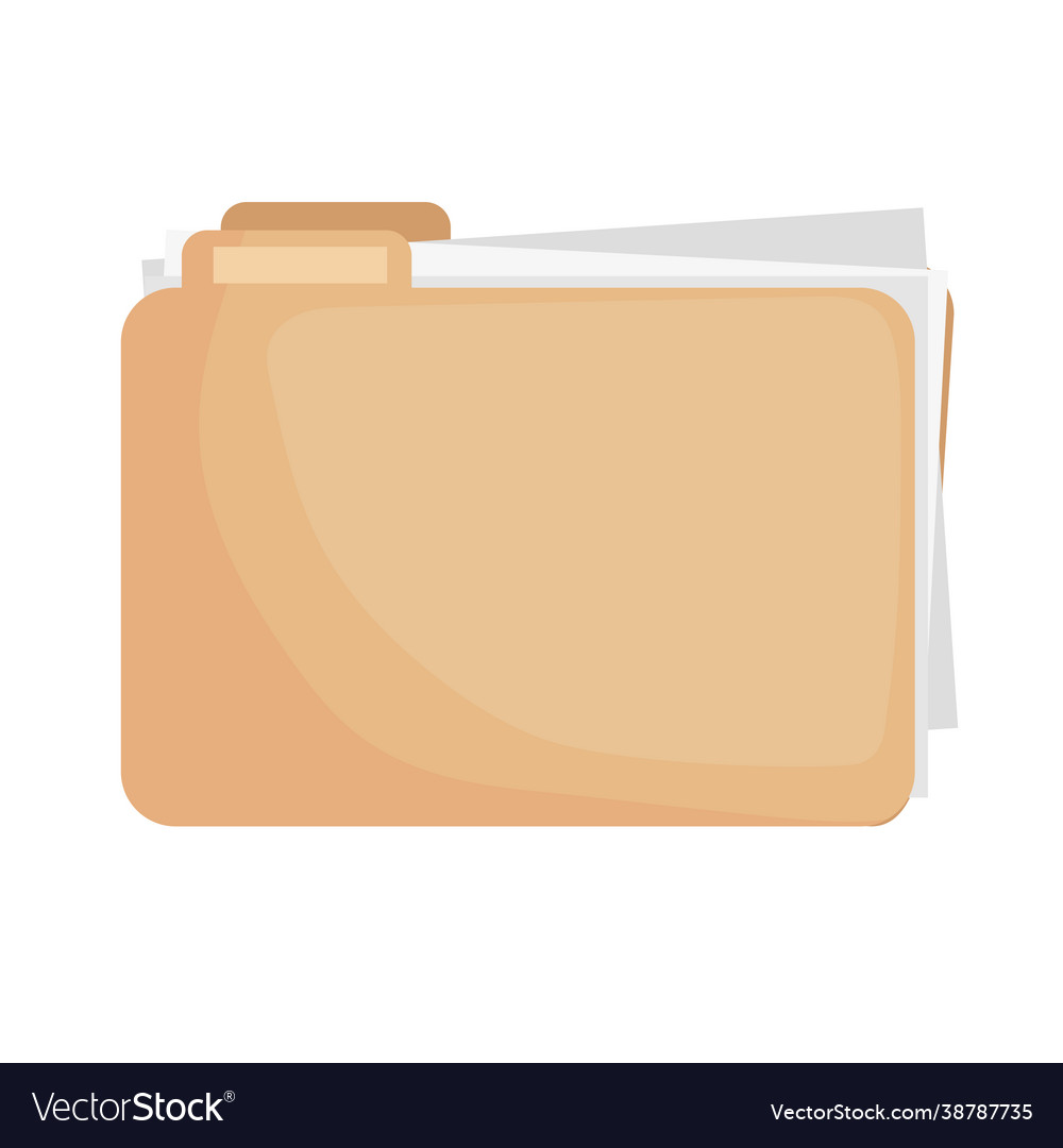 Folder with office documents Royalty Free Vector Image