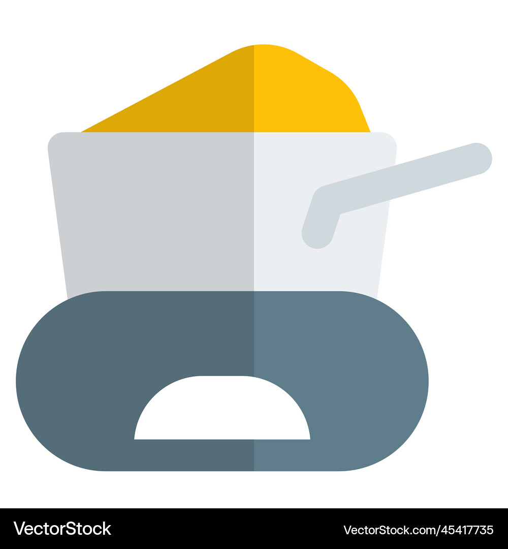 Italian bagna cauda cooked in ceramic pot Vector Image