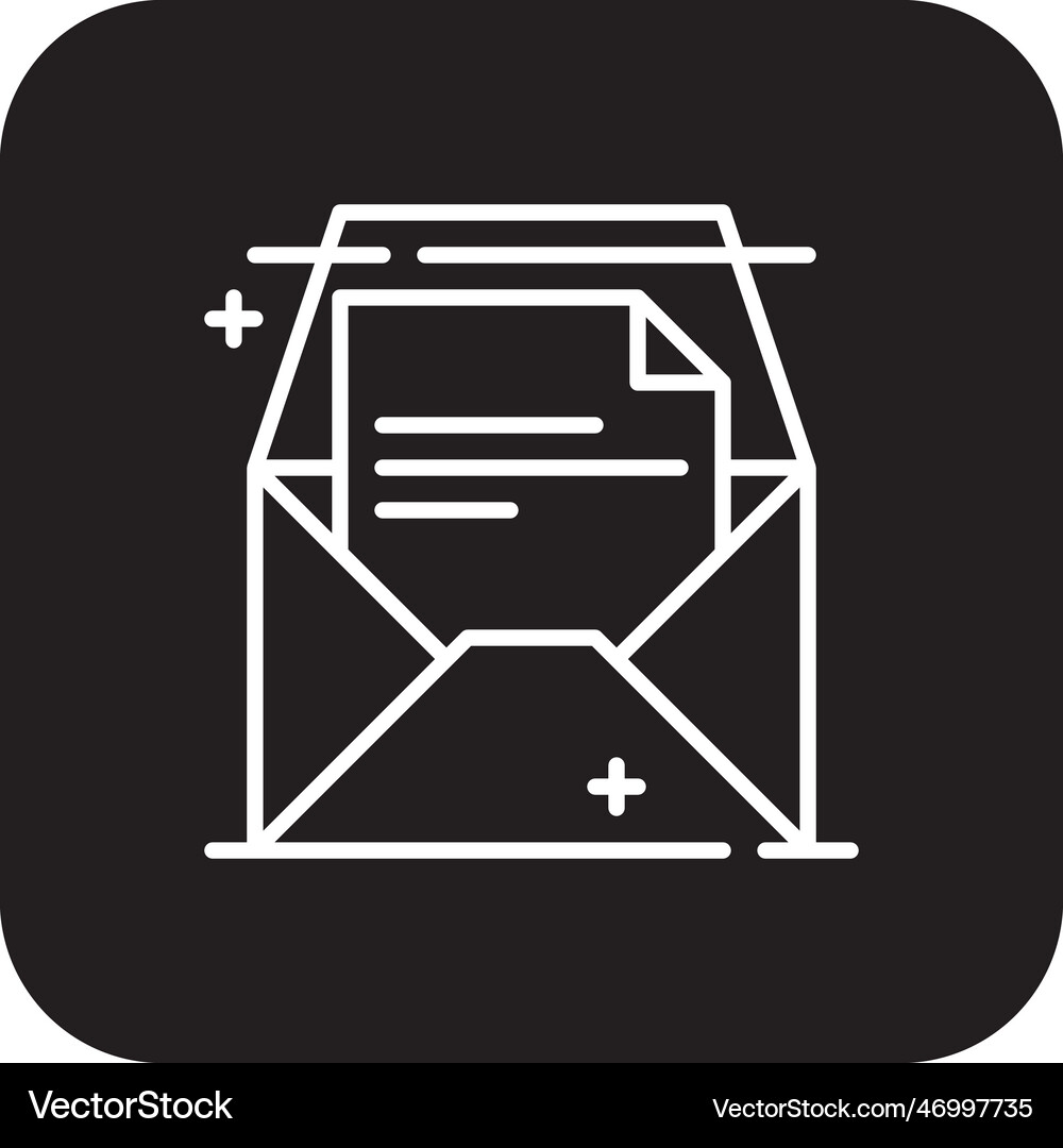 Message or email business and office icon with Vector Image