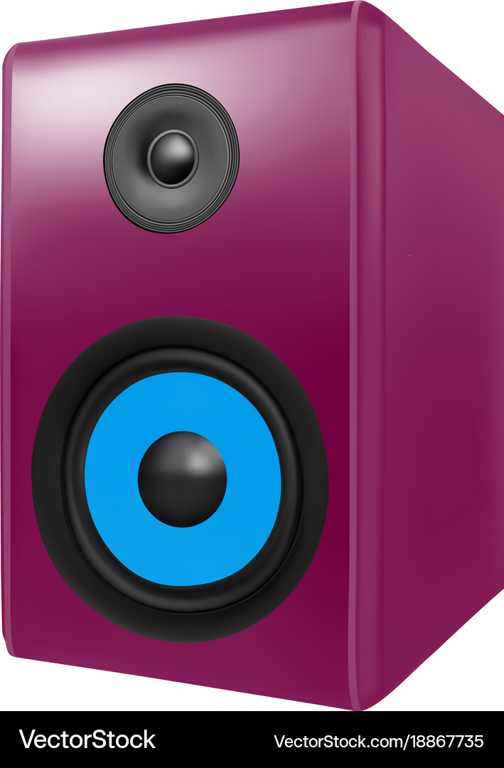 Photo realistic audio speakers Royalty Free Vector Image