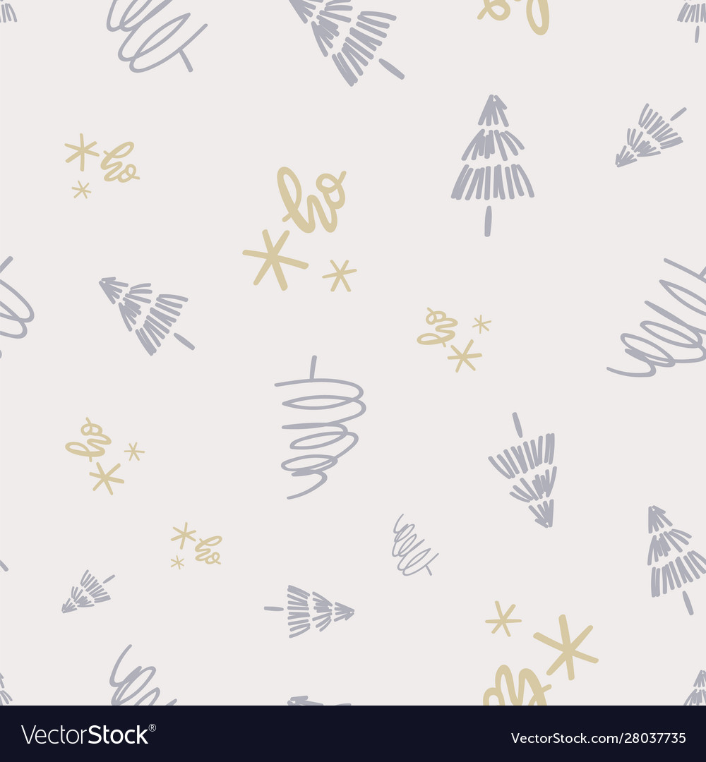 Seamless christmas trees festive repeat Royalty Free Vector