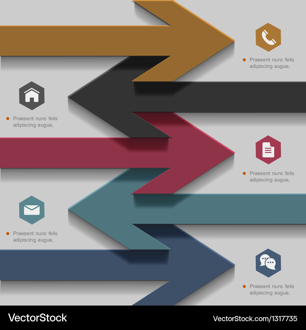 Trendy banner arrow design for website templates Vector Image