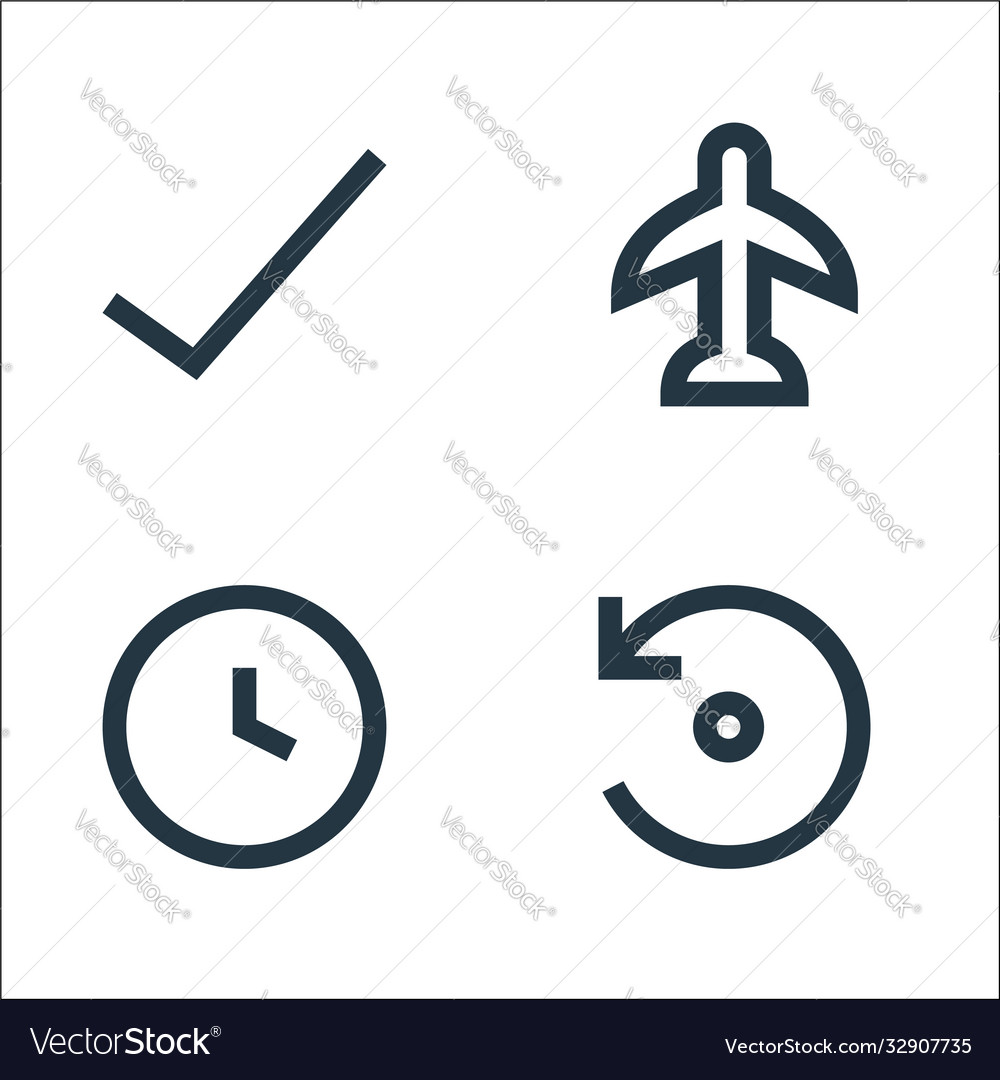 User interface line icons linear set quality line Vector Image User interface line icons linear set quality line Vector Image