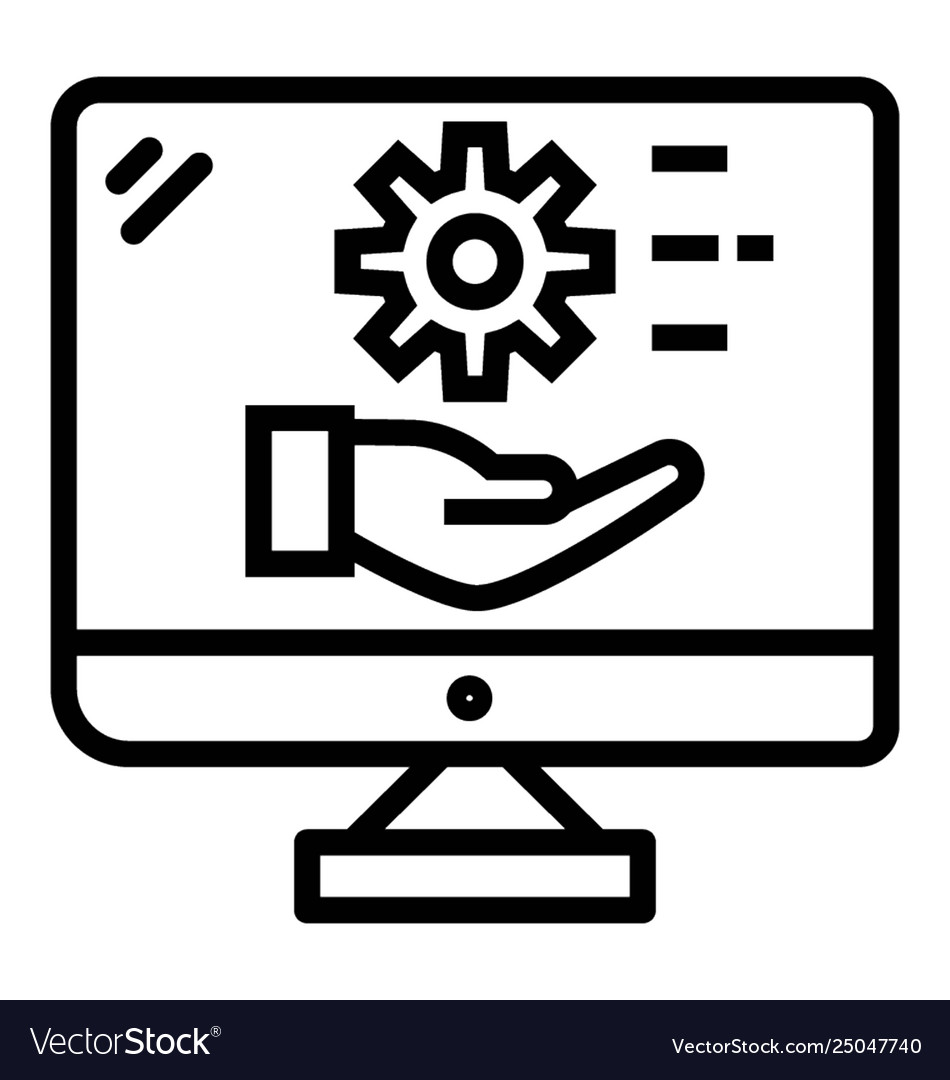 Computer setting Royalty Free Vector Image - VectorStock Computer setting Royalty Free Vector Image - VectorStock