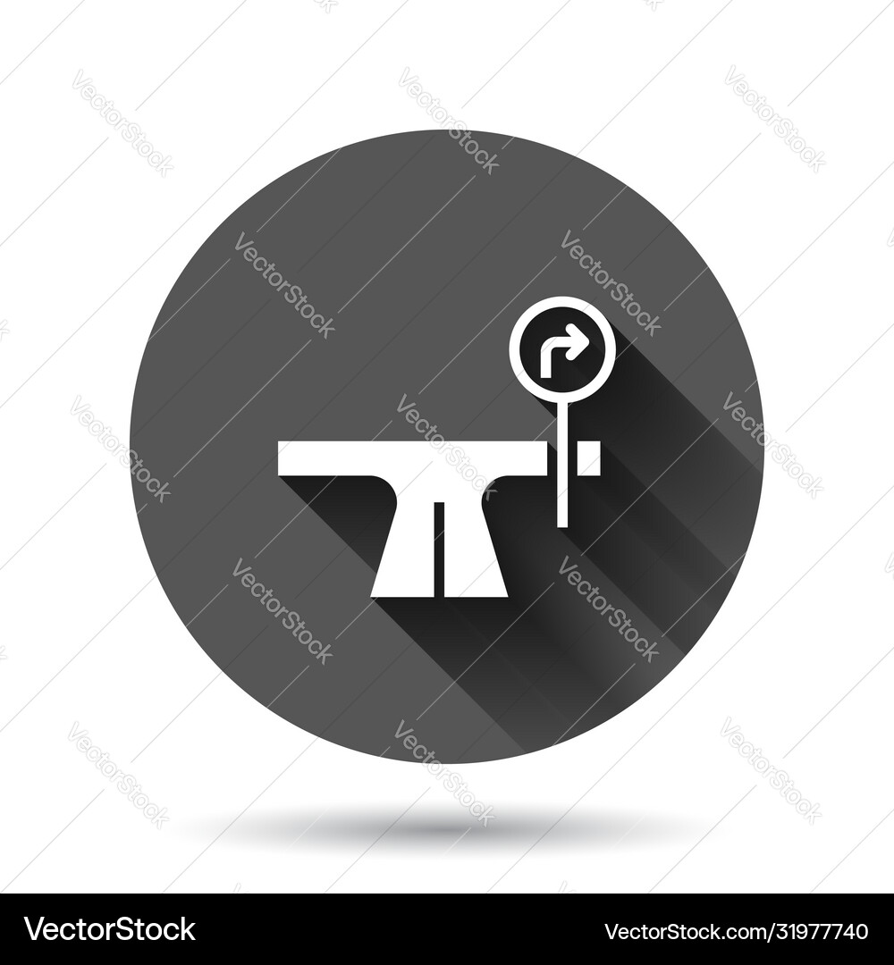 Crossroad icon in flat style road direction Vector Image