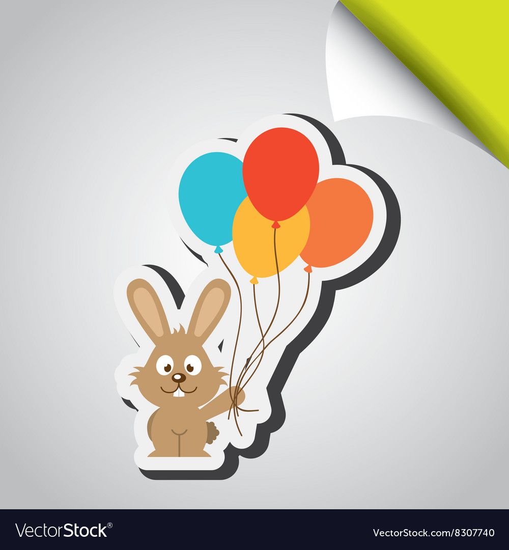 Cute rabbit design Royalty Free Vector Image - VectorStock