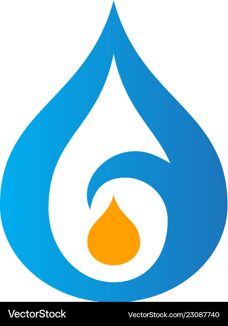 Droplet oil liquid logo Royalty Free Vector Image