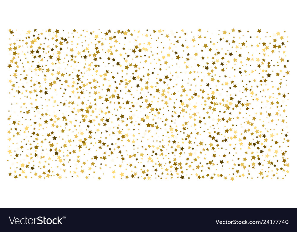 Gold stars confetti celebration Royalty Free Vector Image