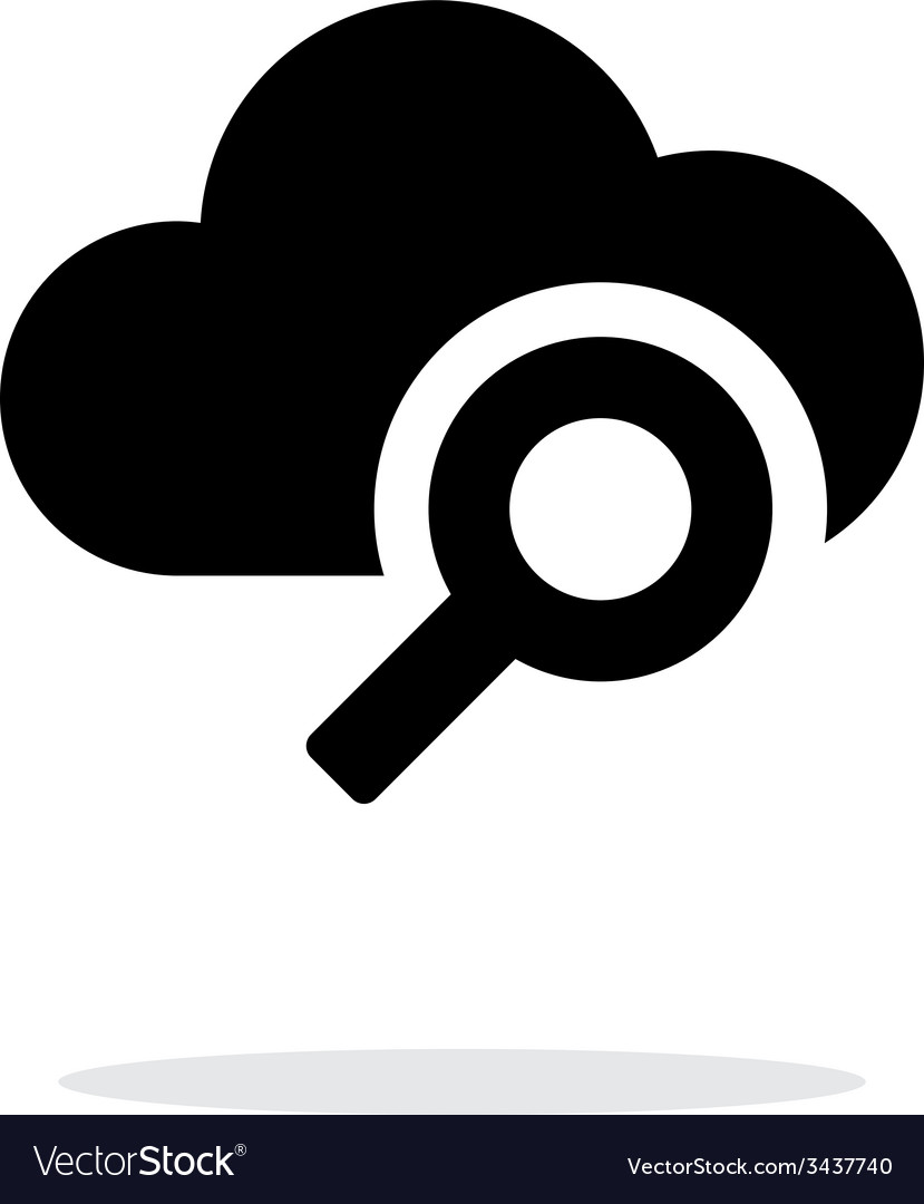Search cloud computing simple icon on white Vector Image